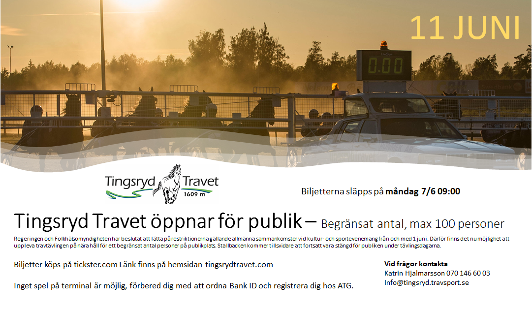 Tingsryd öppnar för publik